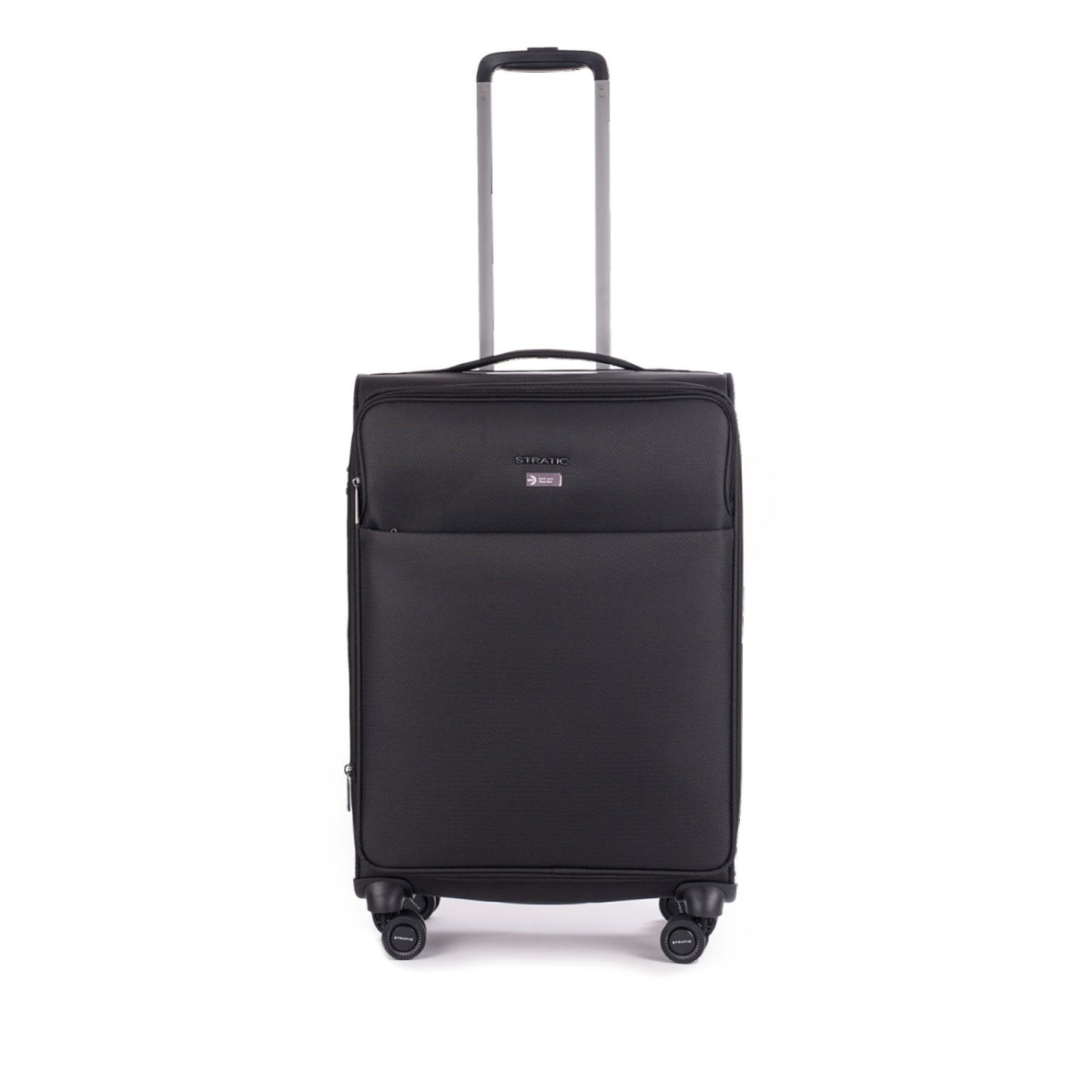 Stratic Light + Suitcase M With Front Access Opening - Black – The Planet Traveller