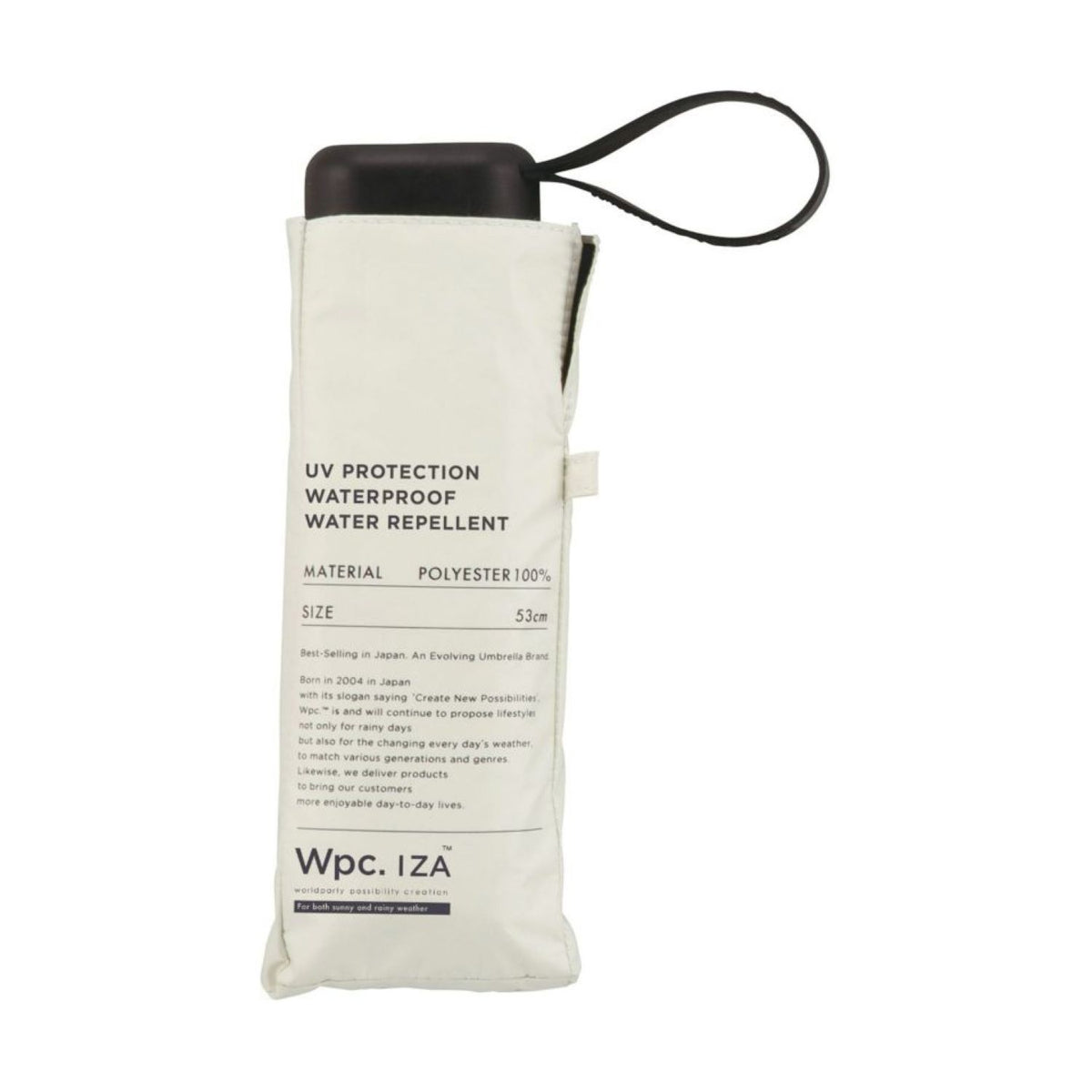 WPC IZA Compact UV Protection UPF 50+ Umbrella 53cm (Off White) – The Planet Traveller