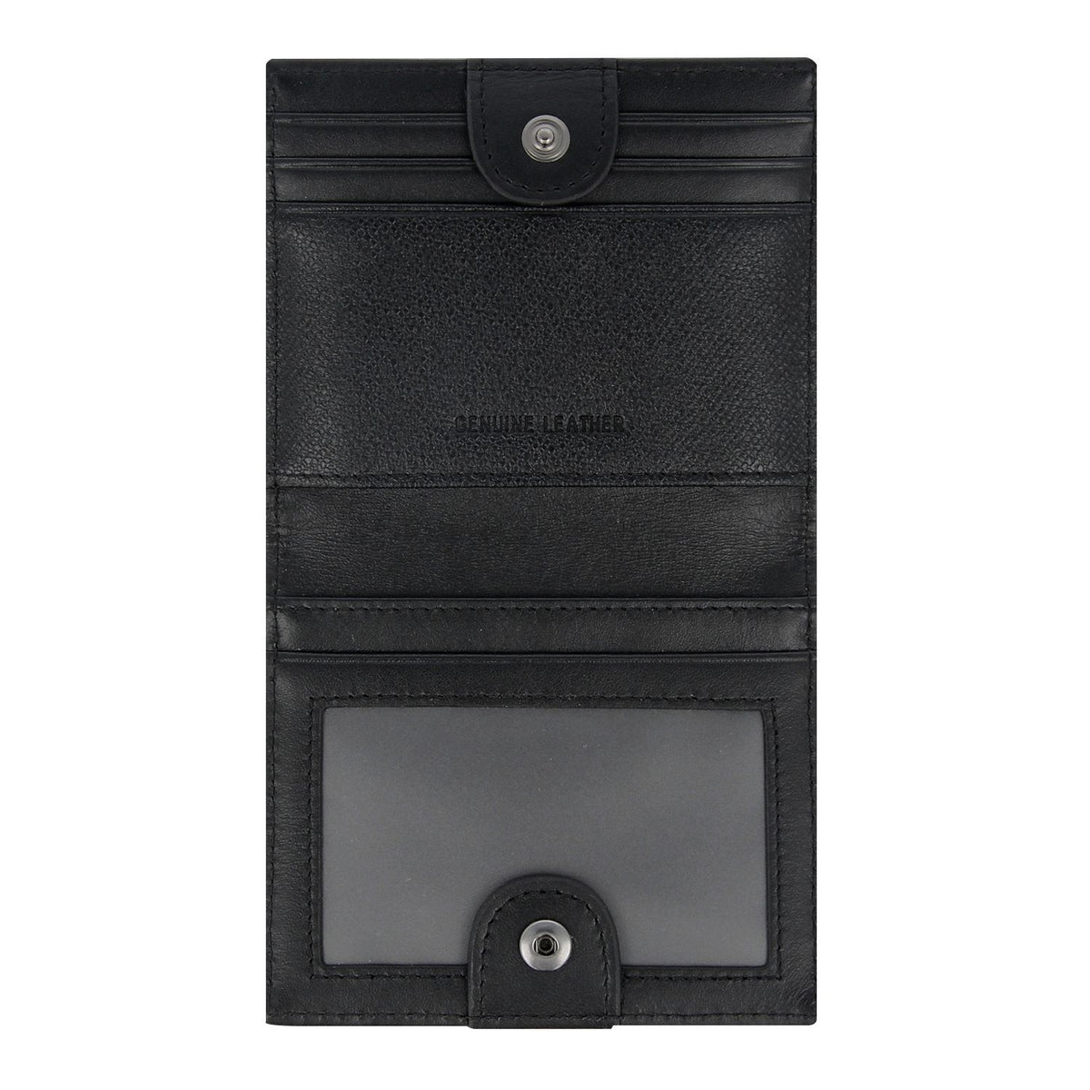 Crossing Elite Leather Card Case With Button Closure RFID - Black – The ...