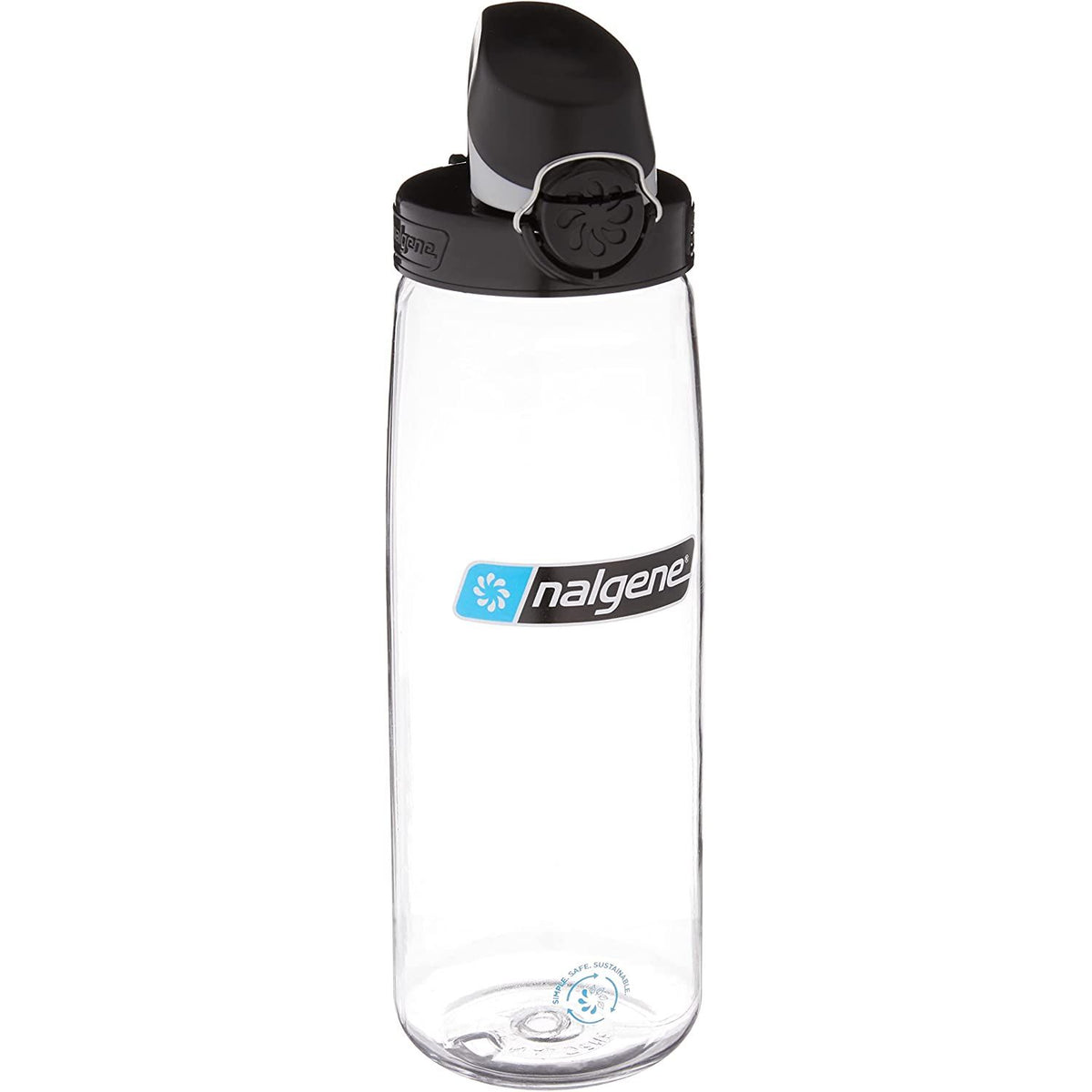Nalgene 24oz On-The-Fly (OTF) Sustain Water Bottle - Clear with Black ...