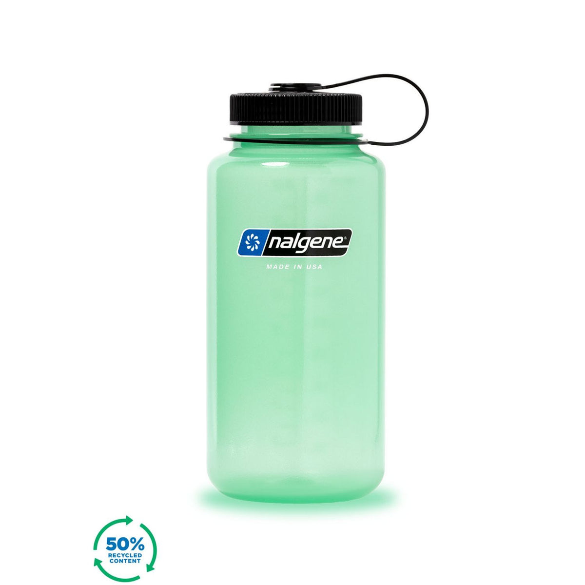 Nalgene 32oz Wide Mouth Sustain Water Bottle - Glow Green – The Planet ...