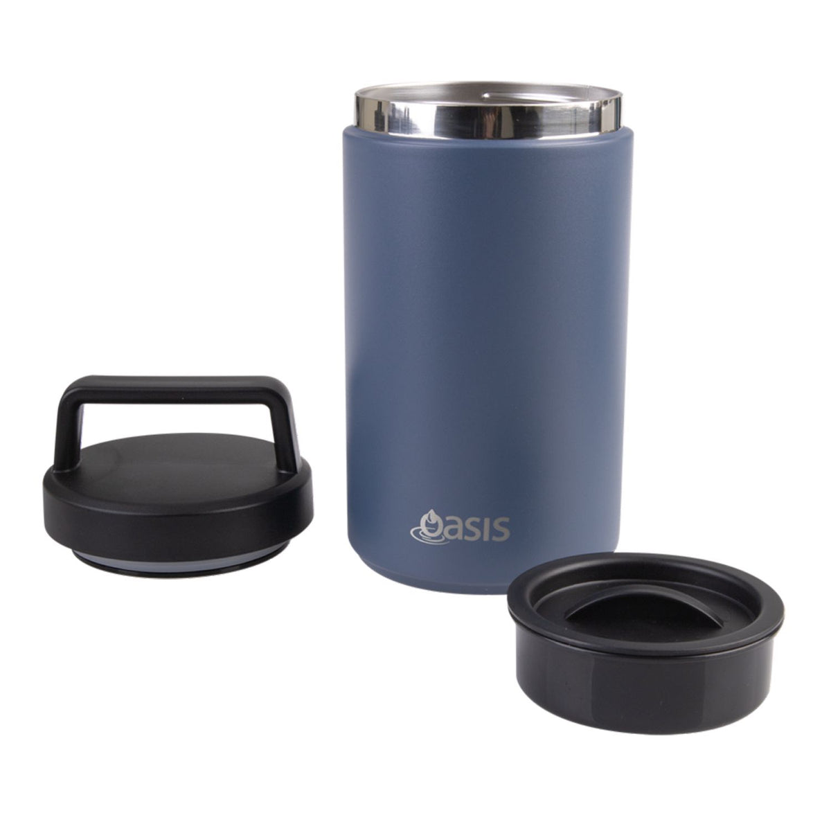 Oasis Stainless Steel Insulated Dual Compartment Food Flask with Handl ...
