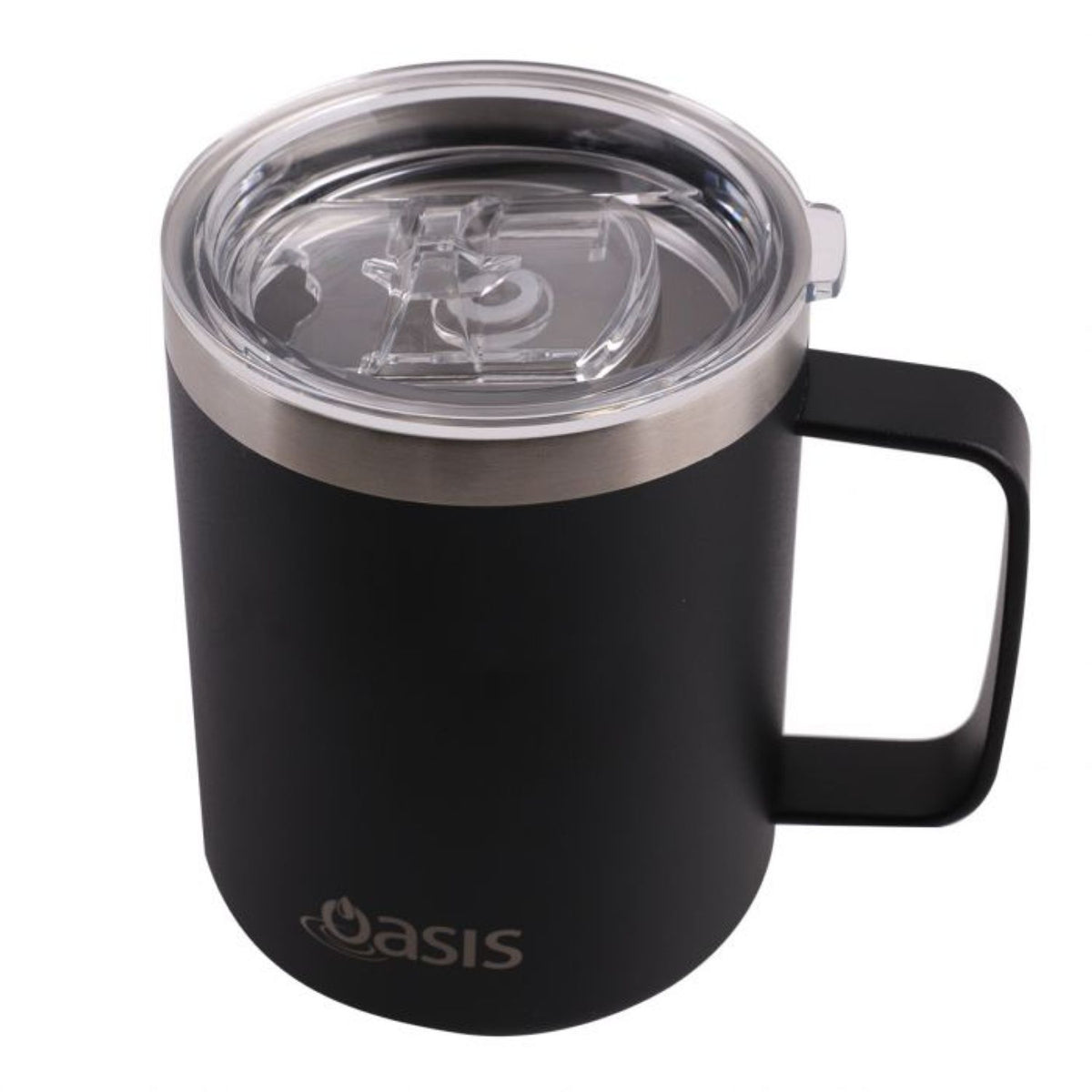 Oasis Stainless Steel Insulated Mug with Lid 400ML - Black – The Planet ...