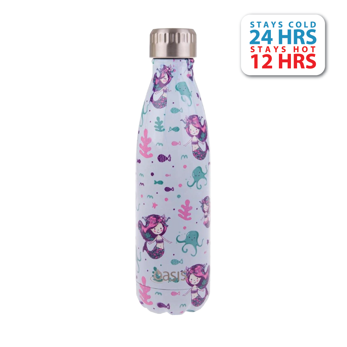 Oasis Stainless Steel Insulated Water Bottle 500ML - Mermaid – The ...