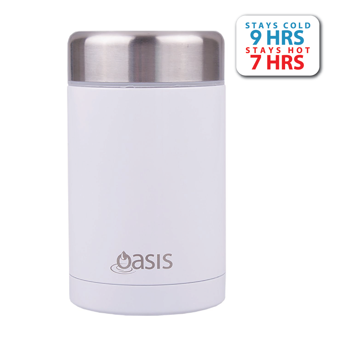 Oasis Stainless Steel Insulated Food Flask 450ML - White – The Planet ...