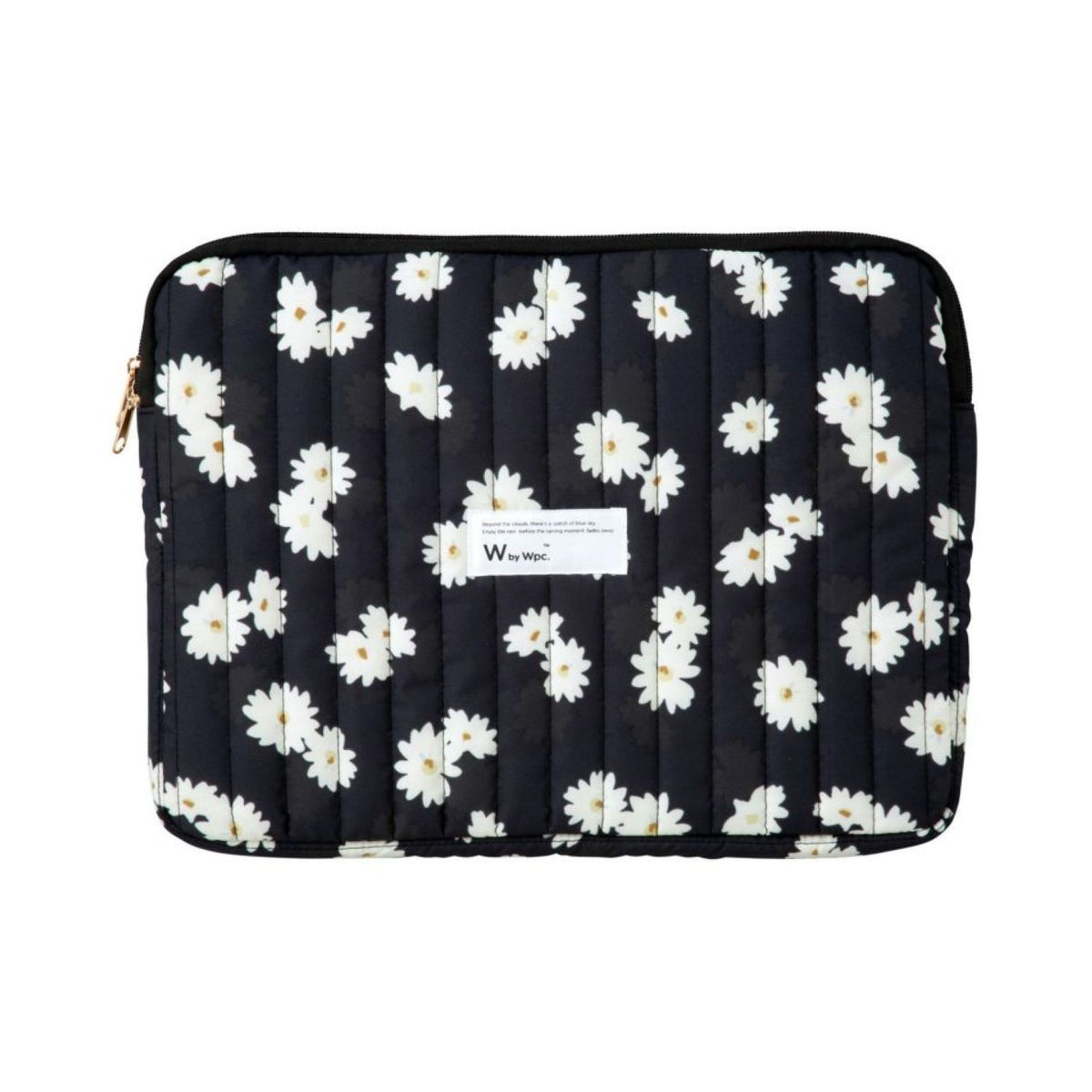 WPC Quilting Laptop Case L (15cm) Water Repellent (Floating Daisies Bl ...