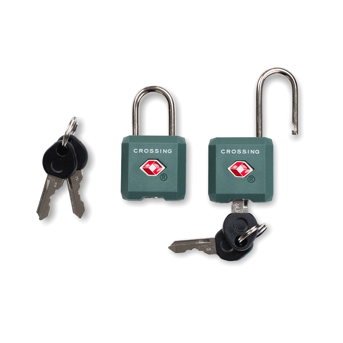 Crossing Ultra-Light TSA Travel Lock With Keys (Twin Pack) - Forest Gr ...