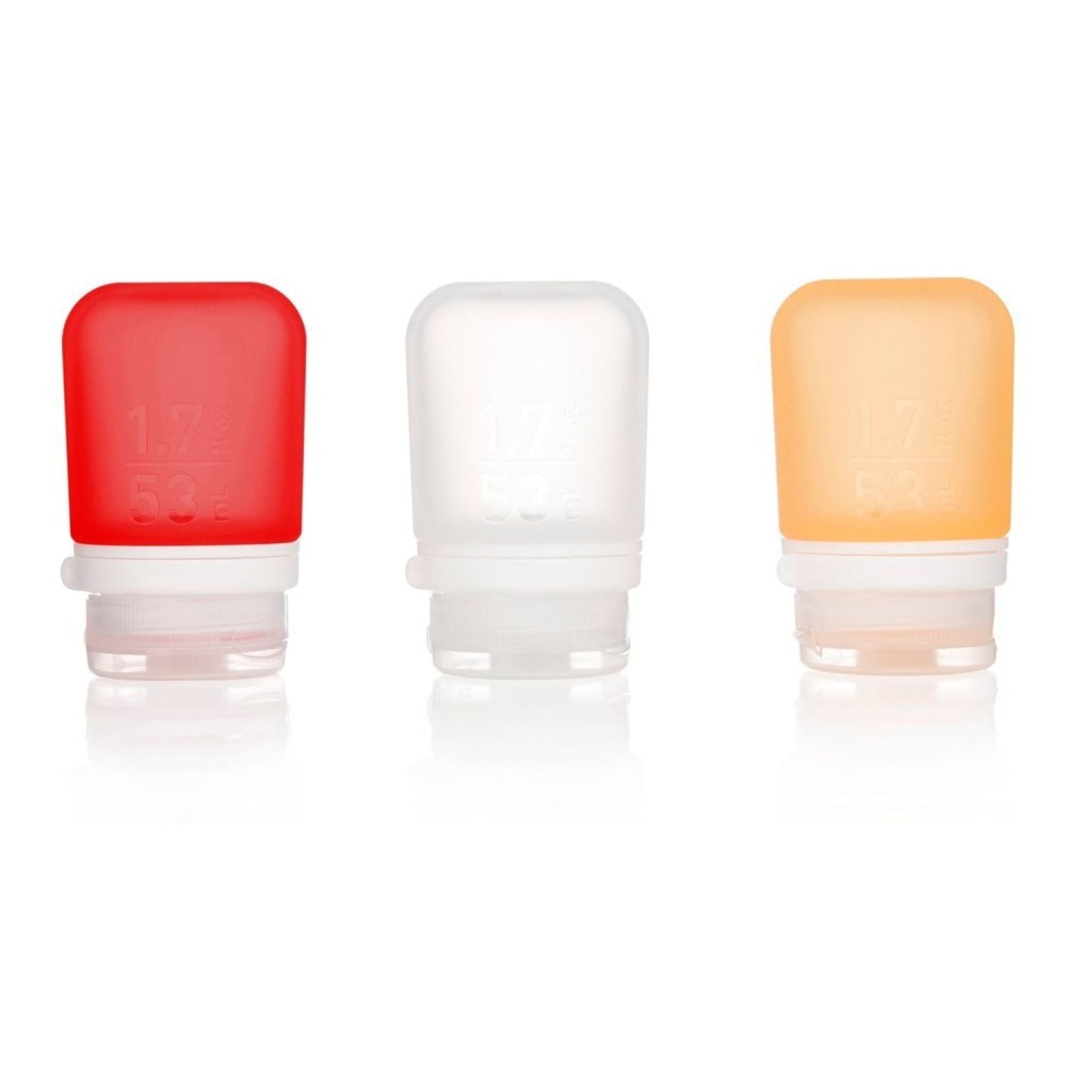 Humangear Small Gotoob Travel Bottle 1.7Oz/53Ml (Clear/Red/Orange ...