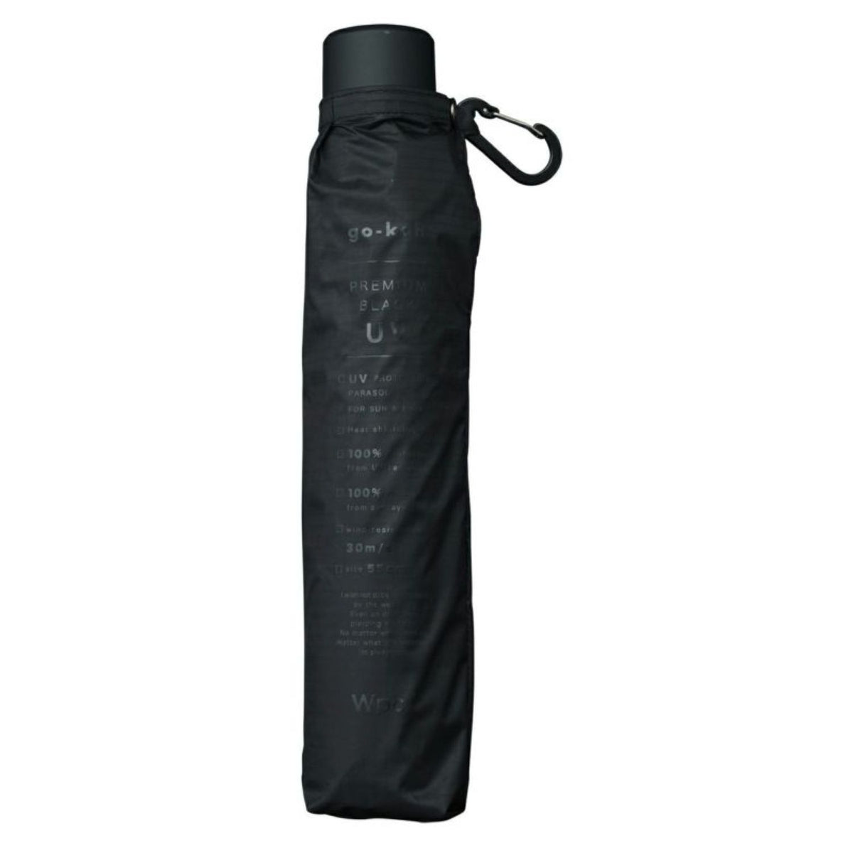 WPC Go-Koh Premium Black Wind Resistant UV Protection UPF 50+ Umbrella ...